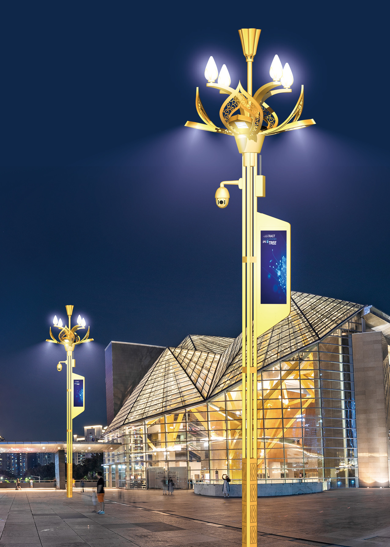 5g Wifi Street Light Antenna Automatic On Off For Home Yard Road Lamp Light